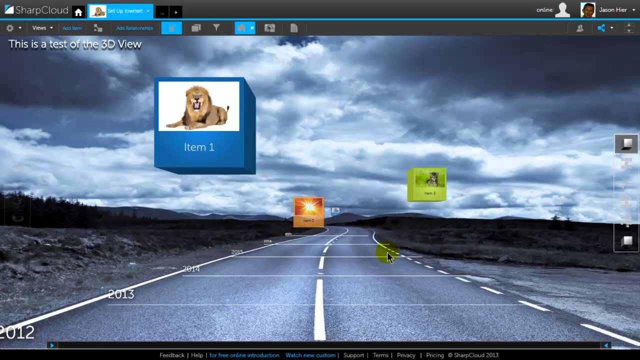 SharpCloud 3D View - YouTube