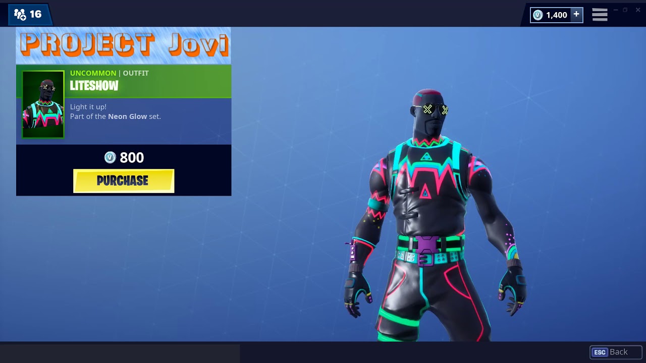 LITESHOW - UNCOMMON | OUTFIT (Fortnite Skin) - YouTube