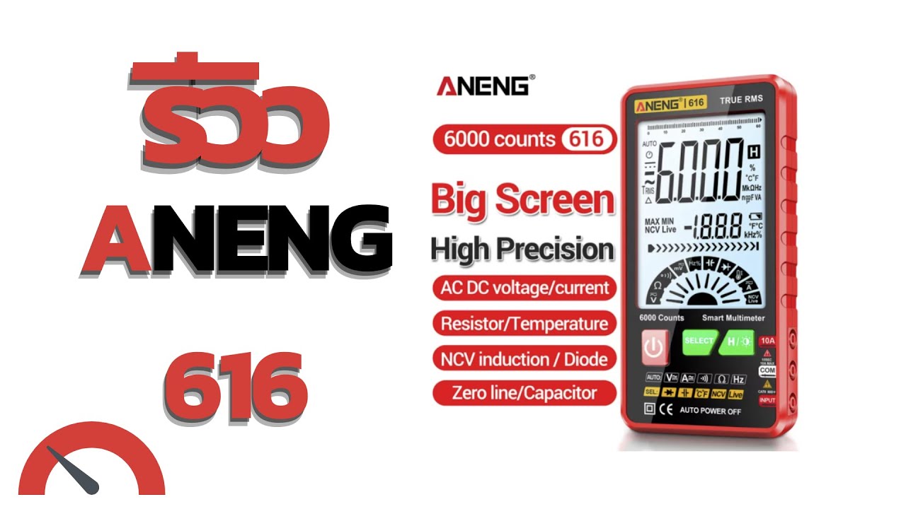 Aneng 616 Multimeter | แนะนำมัลติมิเตอร์ราคา 350 บาท - YouTube