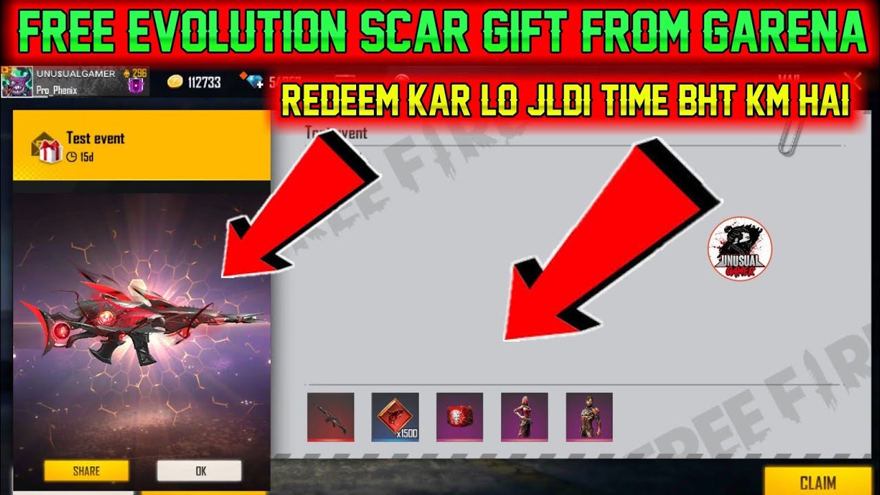 NEW EVOLUTION SCAR SKIN FREEFIRE || NEW SCAR MEGALODON || HOW TO GET ...