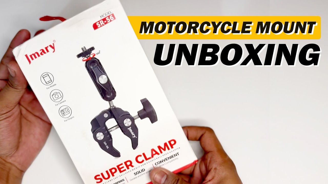 Unboxing Jmary Super Clamp for Motorcycle | Must-Have Action Cam Holder ...