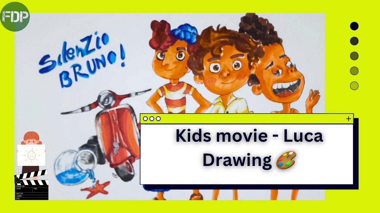 How to Draw Kids Movie Drawing Luca Disney Pixar Drawing - YouTube