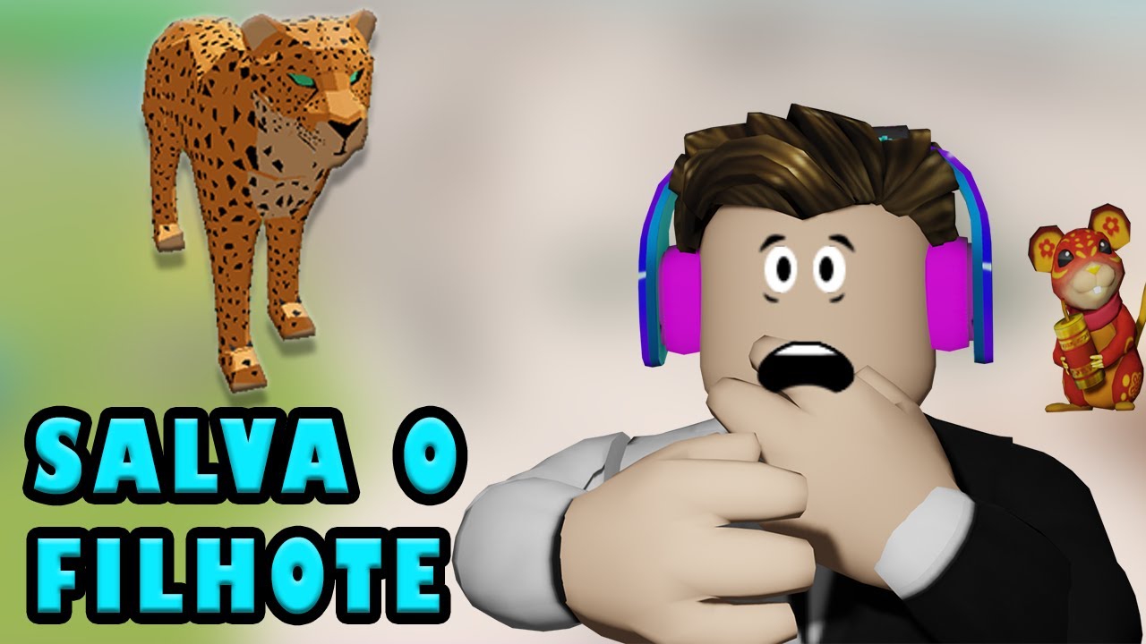 VIREI UMA ONÇA NO ANIMAL SIMULATOR - ROBLOX - YouTube