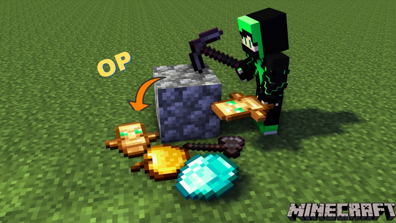 MINECRAFT BUT COBBLESTONE GIVES OP ITEMS| ABOVE OSTRICH - YouTube