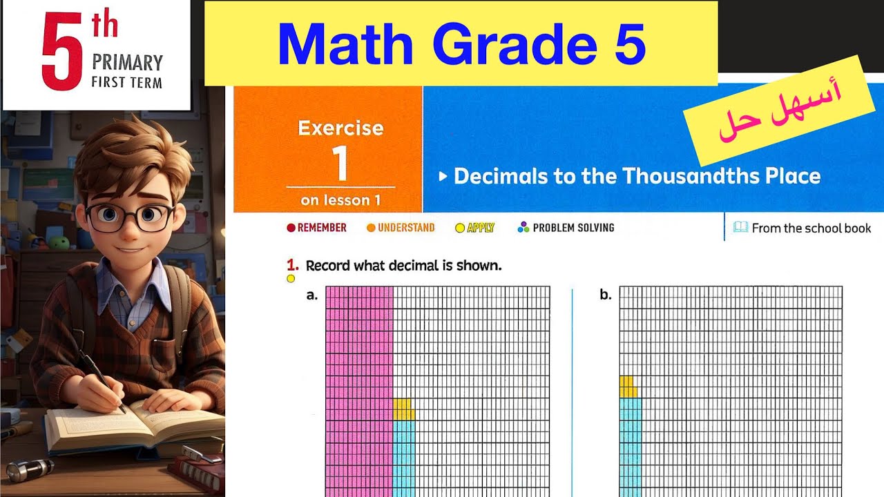 أسهل حل تمارين المعاصر ماث الصف الخامس/ Math Primary 5 / Exercise 1 - YouTube