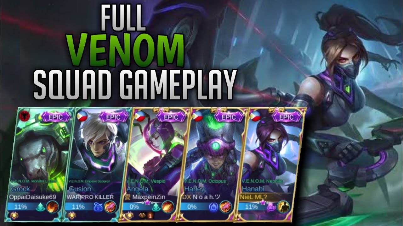 ALL VENOM SQUAD GAMEPLAY ( NAMBUGBOG SA CLASSIC!!) |MLBB| -NieL ML ...