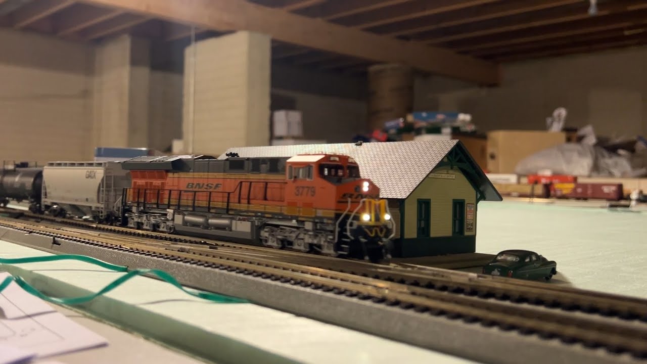 Model Trains In Action - My HO Scale Train Layout - YouTube