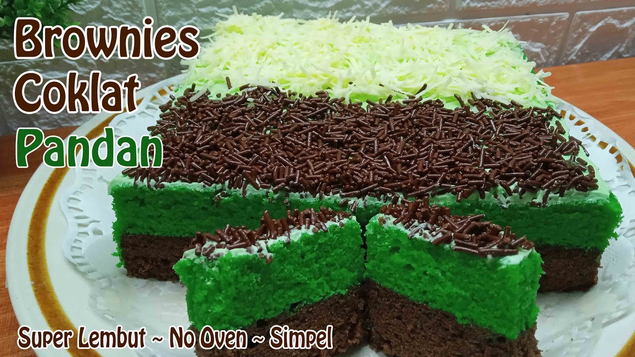 Brownies Coklat Pandan Super Lembut - YouTube