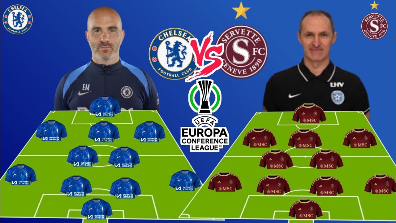 CHELSEA VS SERVETTE CENEVE EUROPE CONFERENCE LEAGUE PLAY-OFF LG 1 2024/ ...