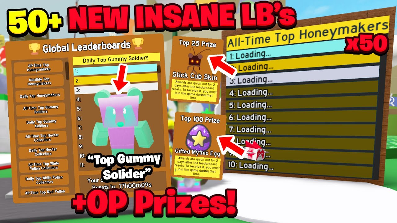 50 *New* Leaderboards + Prizes! Gifted Mythic Egg Prizes & MORE!! (Bee ...