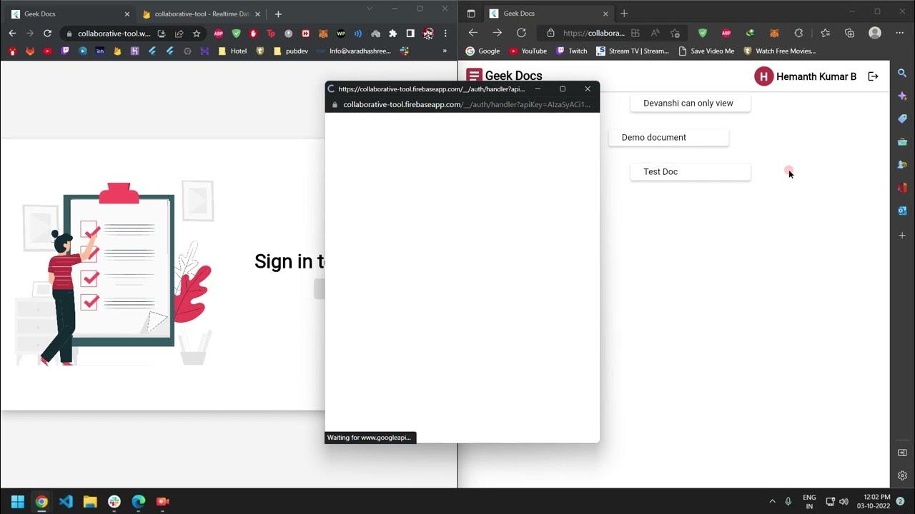 geekDocs - G-Docs inspired Collaboration Tool | Winning Submission | GeekyAnts Hackathon ...