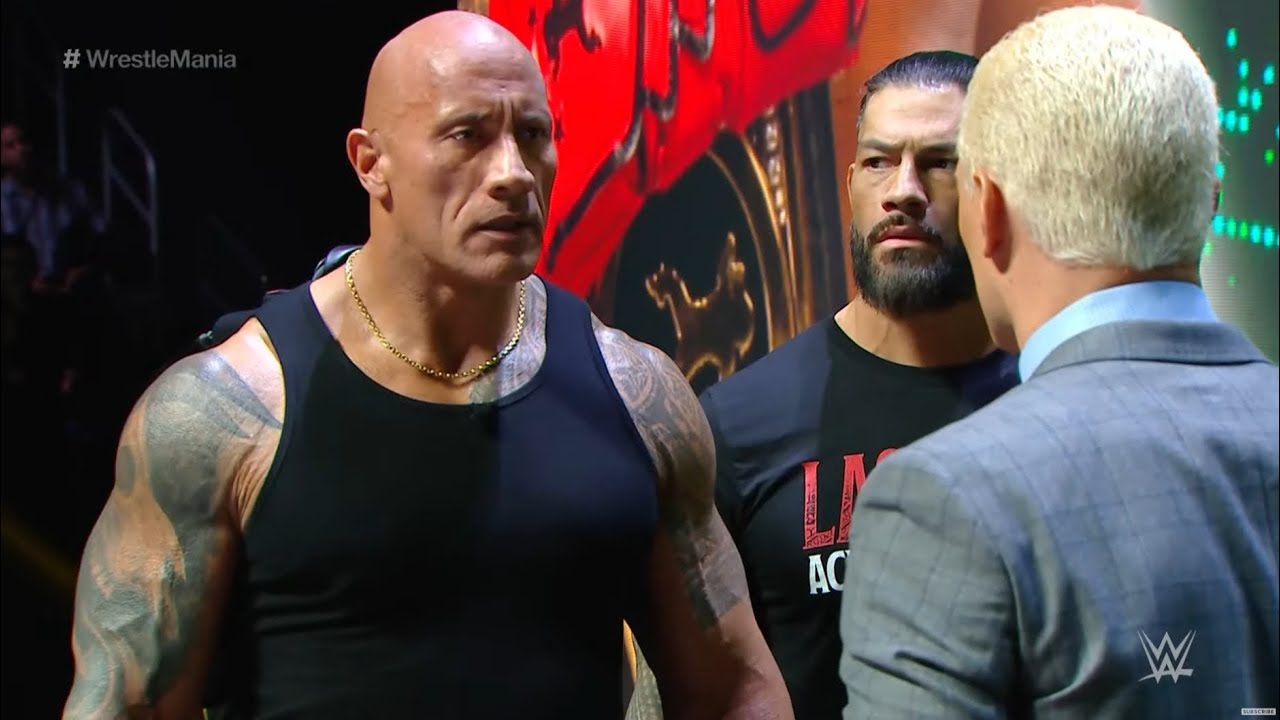 THE ROCK SMACKS CODY RHODES IN THE FACE… CODY CHALLENGES ROMAN AT ...