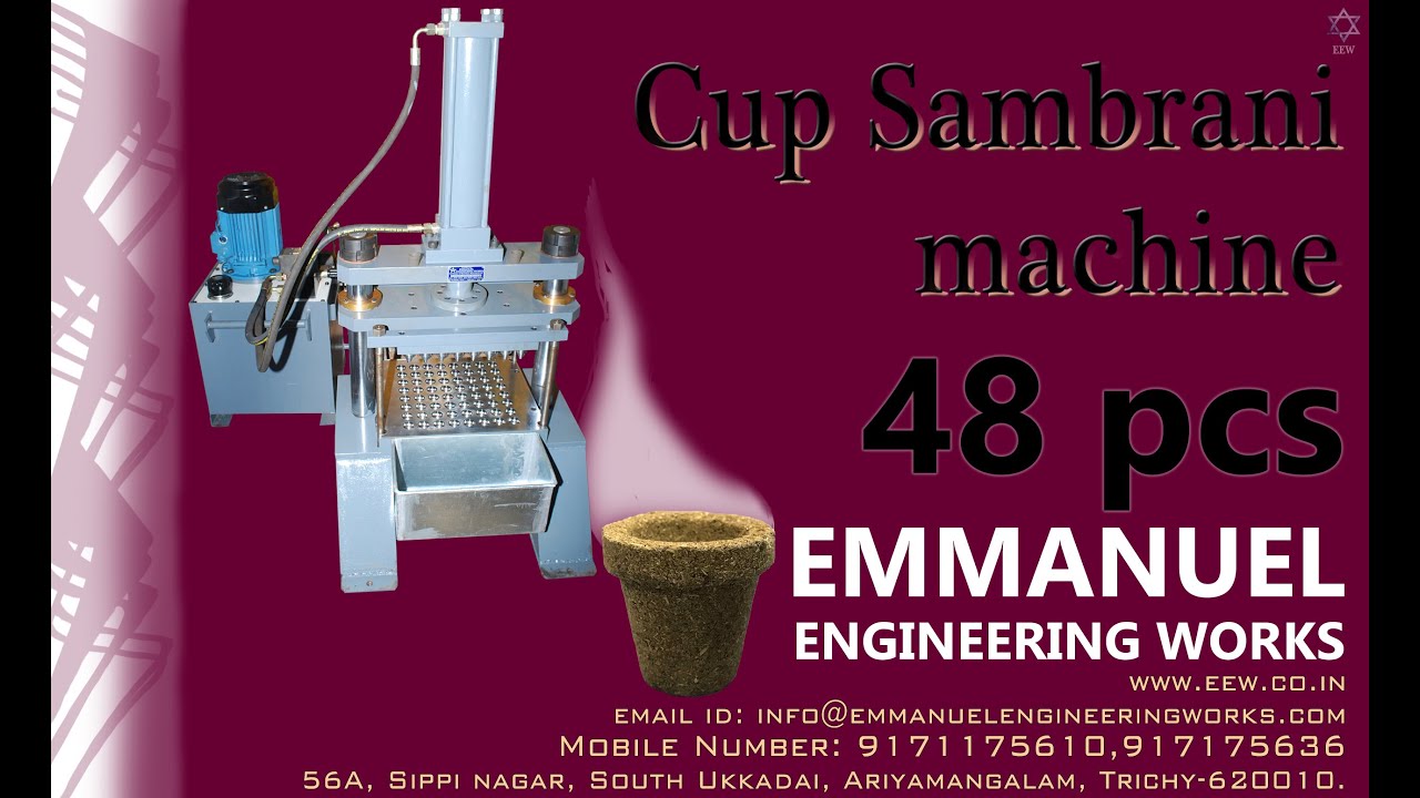Cup Sambrani Machine 48 pieces - YouTube