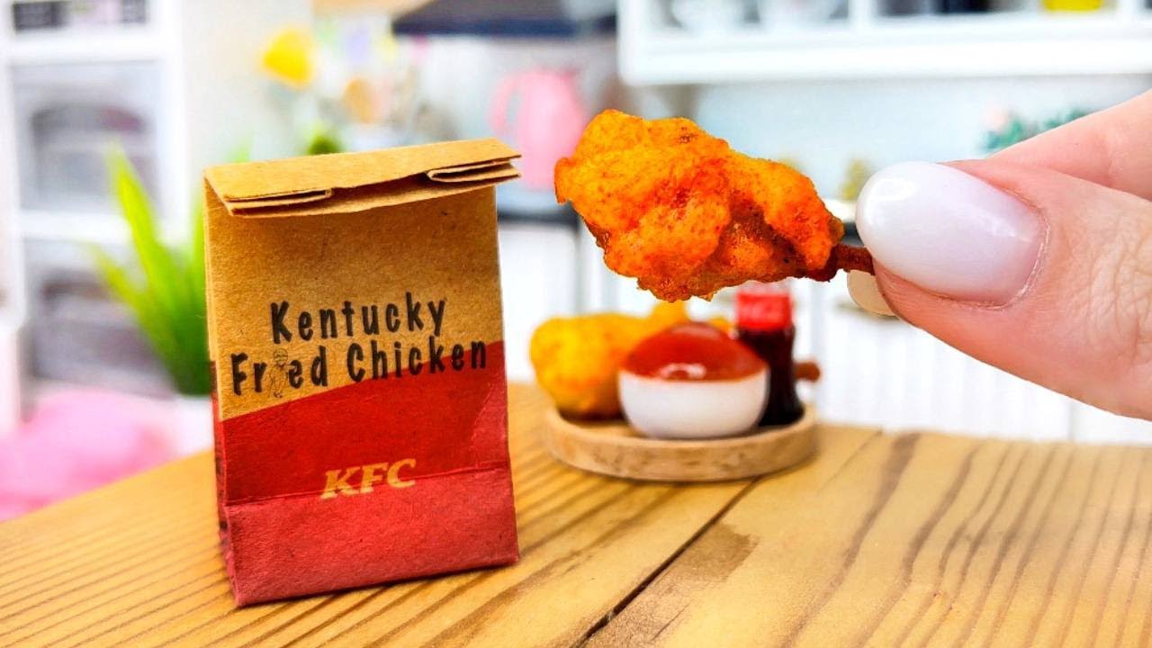 Miniture Secret Kentucky 🍗Fried Chicken Recipe. How to Make Miniature 🍗 ...