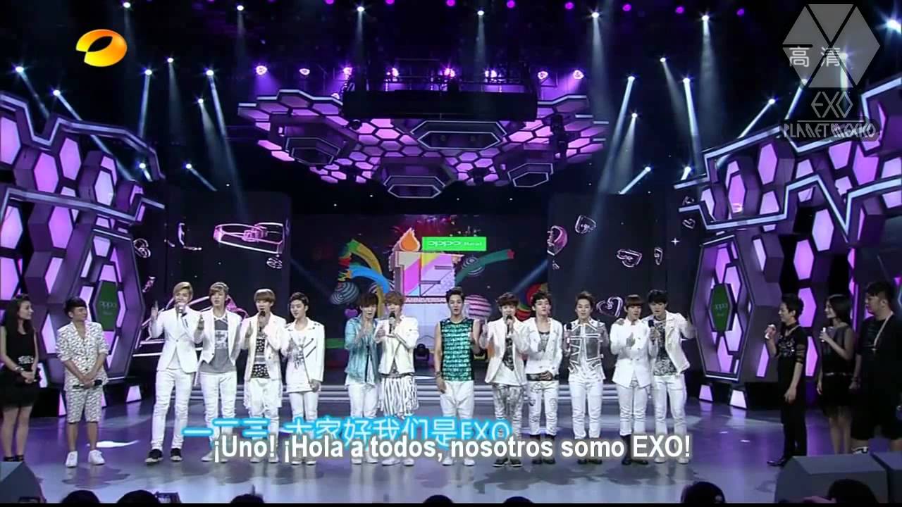 HD EXO Happy Camp [Esp Subs] Part 1/2 HISTORY + TWO MOONS live [120721 ...