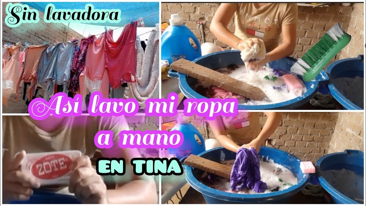 Lavando ropa a mano en Tinas 🧼👕👚RUTINA DE LAVADO 👏 motívate conmigo ...