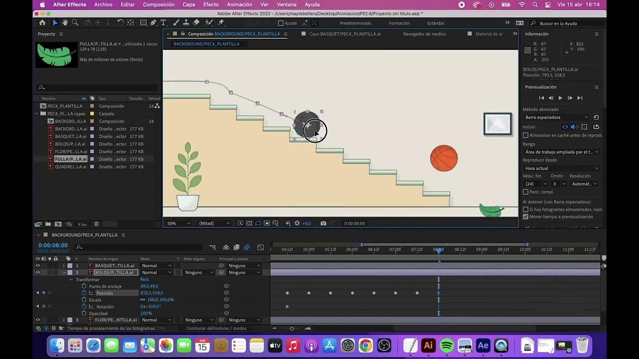 Timelapse animación After Effects escalera [PEC4 - UOC - 2022] - YouTube