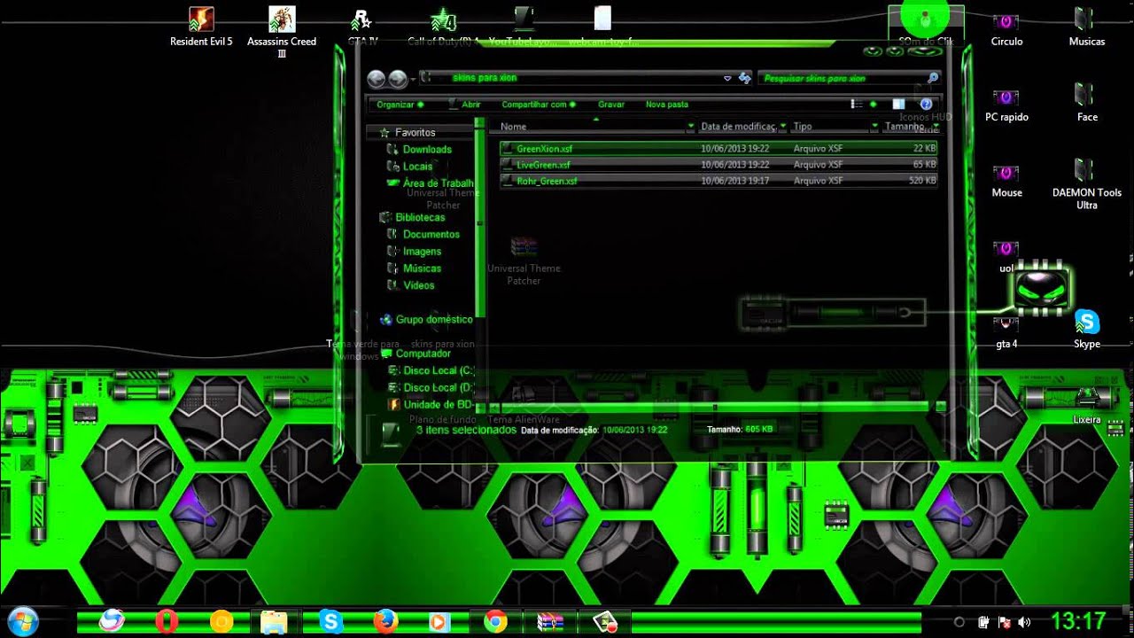 Como Instalar tema da AlienWare no seu PC. - YouTube