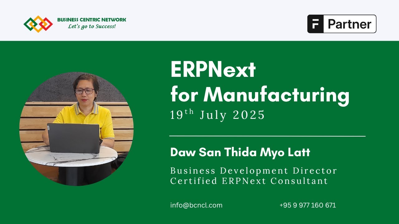 ERPNext for Manufacturing - YouTube