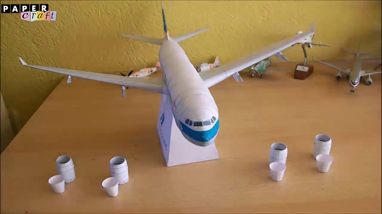 How To Make Paper Craft Cathay Pacific A340-300 | DIY - Papercraft ...