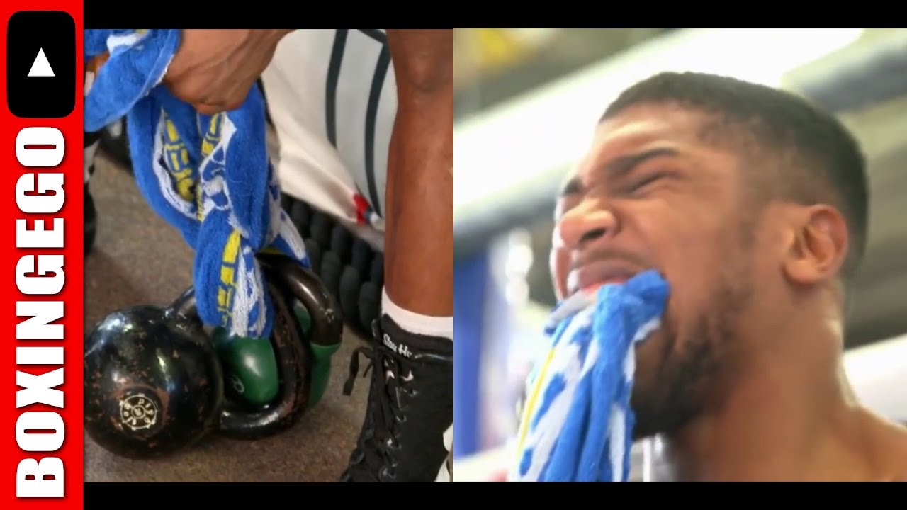 (WTF?!?!) Anthony Joshua Lifting Two KETTLEBELLS W/Teeth Preparing 4 ...