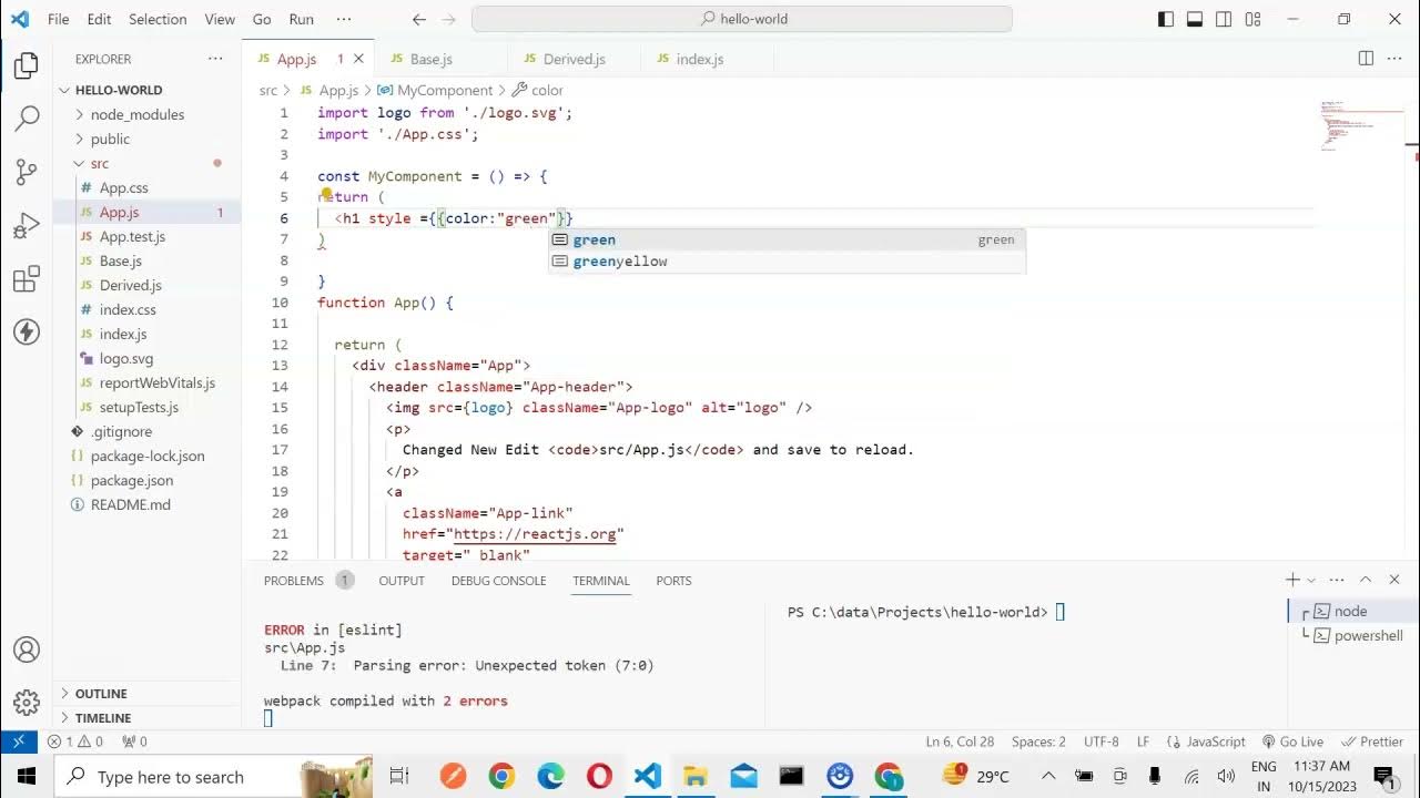 Lesson37 Css Styling React 1000 Videos Youtube