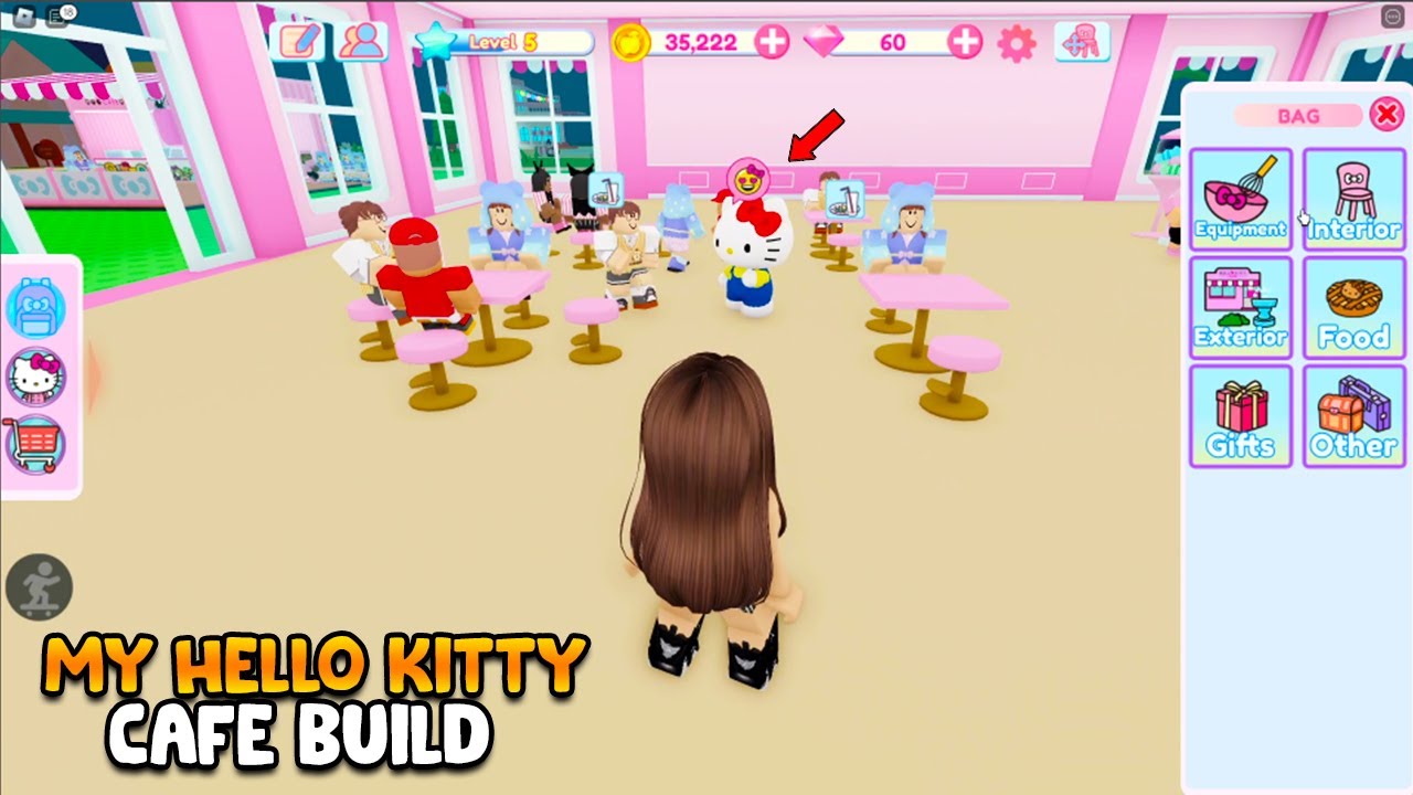 my hello kitty cafe simulator in roblox - YouTube