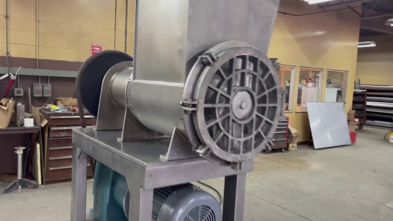 RIETZ EXTRUCTOR Model RE-24, frozen block grinder, 75HP, Alard item ...