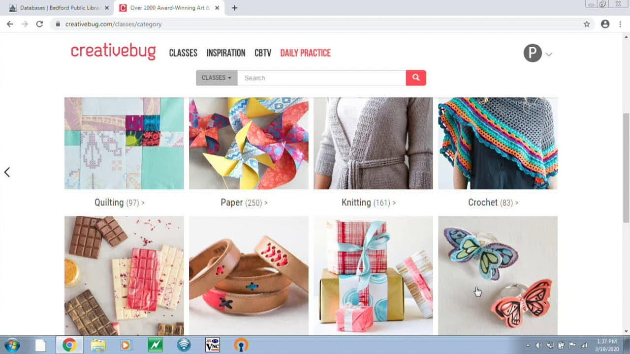 How to Use Creativebug with The Bedford Public Library - YouTube