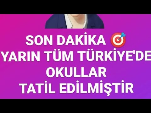 30 Ekim 2023 Tarihinde Tüm Türkiye Genelinde Okullar Tatil Edilmiştir