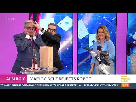 D4RYL the Robot Magician on Good Morning Britain with Ed Balls & Susanna Reid