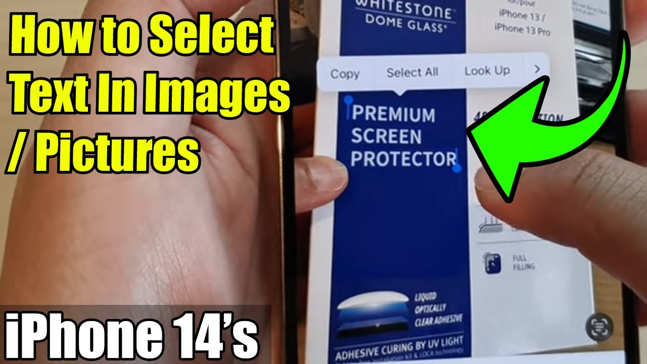 iPhone 14's/14 Pro Max: How to Select Text In Images/Pictures to Copy to Take Action - YouTube