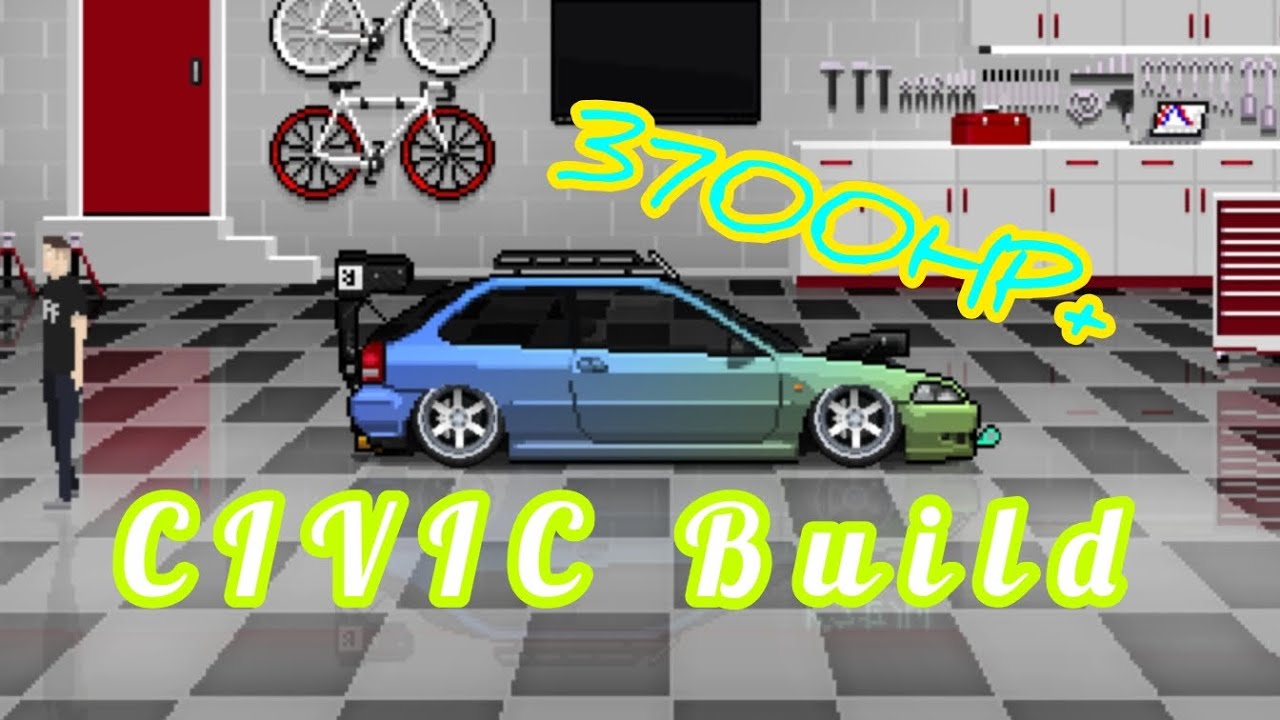 Honda Civic Build in Pixel Car Racer | 3700hp+ | A.Z PRO MAN - YouTube