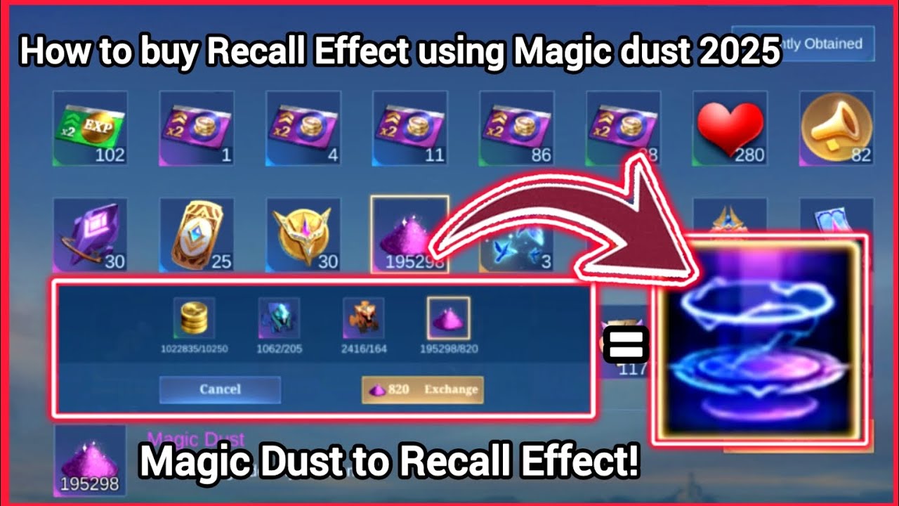 How to buy Recall Effect using magic dust 2025 Mobile Legends - YouTube
