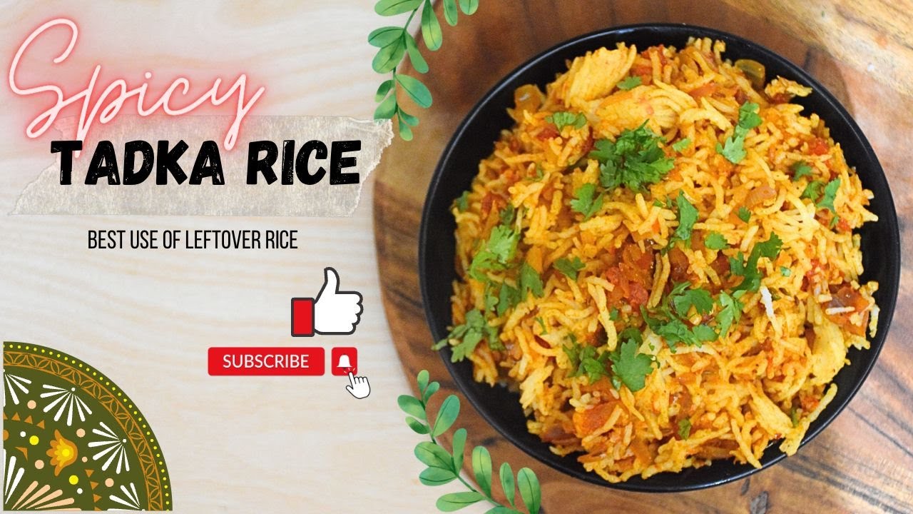 Spicy Tadka Rice | Best use of leftover rice | Quick & Easy | Indian ...