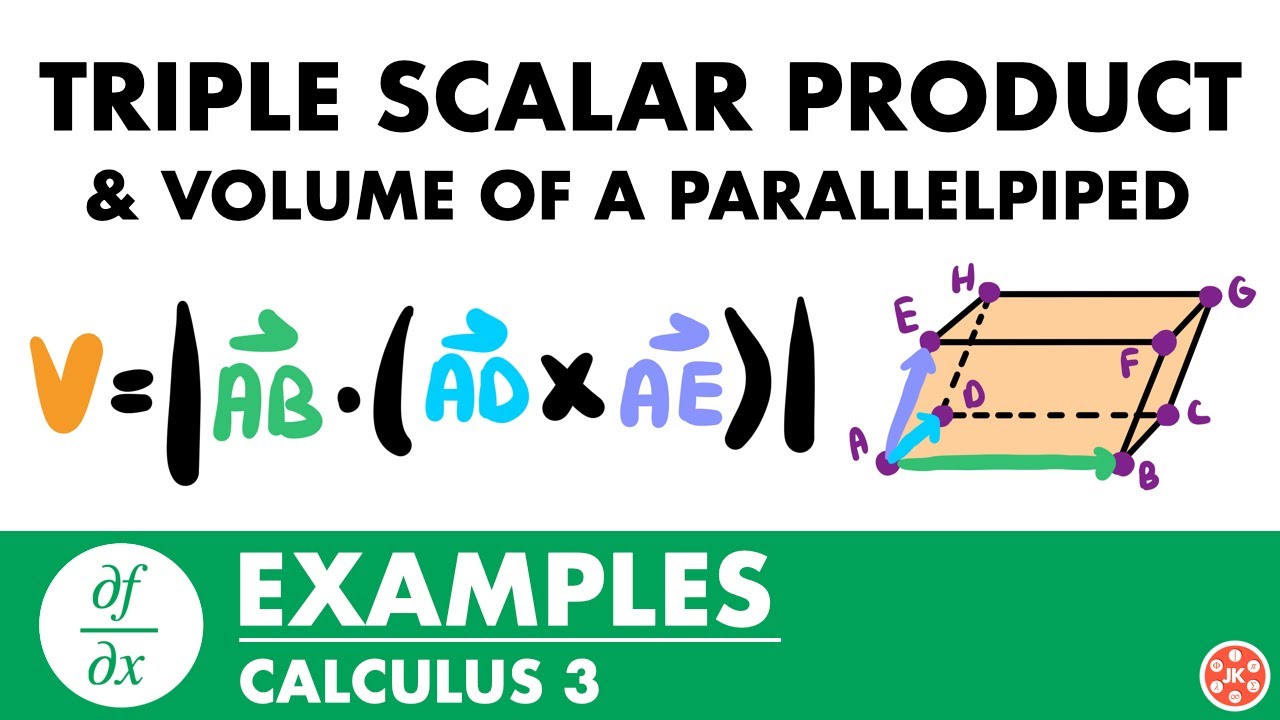 Volume of a Parallelepiped Using The Triple Scalar Product Examples ...