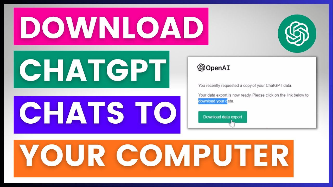 How To Download ChatGPT Chats To Your PC Or Mac Computer? - YouTube