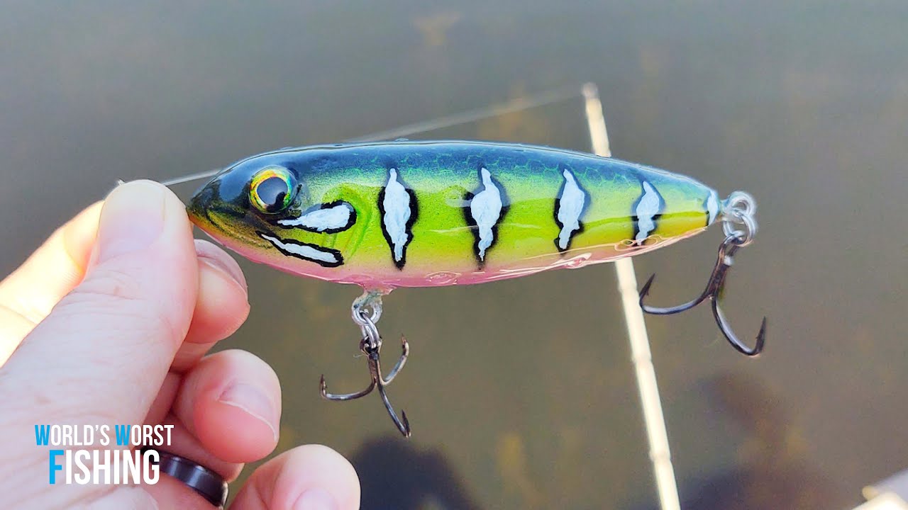 HAND-MADE Wooden "Walk The Dog" Lure!!! - YouTube