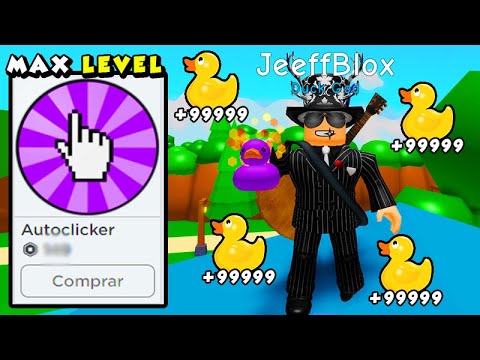 COMPREI A GAMEPASS AUTO CLICKER E PEGUEI PATOS INFINITO NO DUCKIE ...