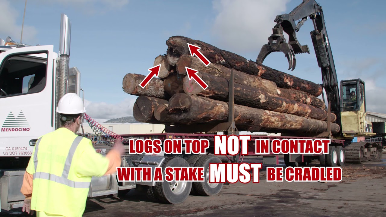 Log Bunks on Lumber Flatbed Trailers - YouTube