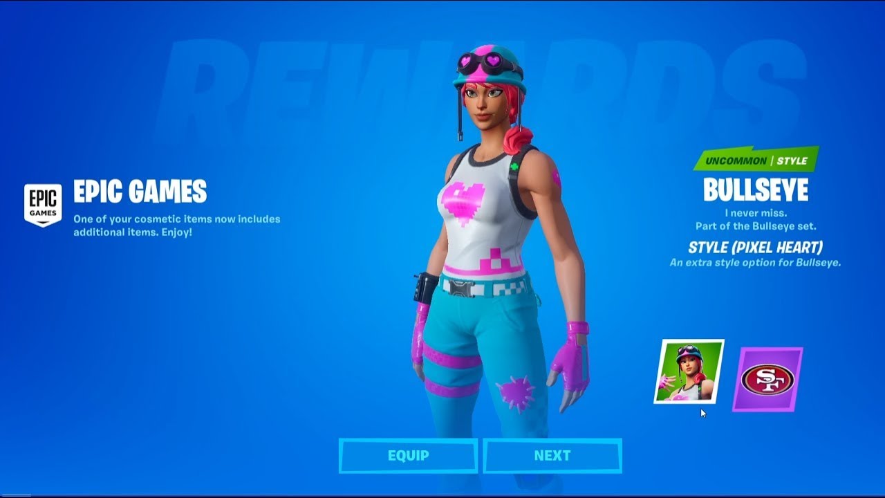 New Bullseye Skin Variant & 49ers Superbowl Variant Showcase – Fortnite ...