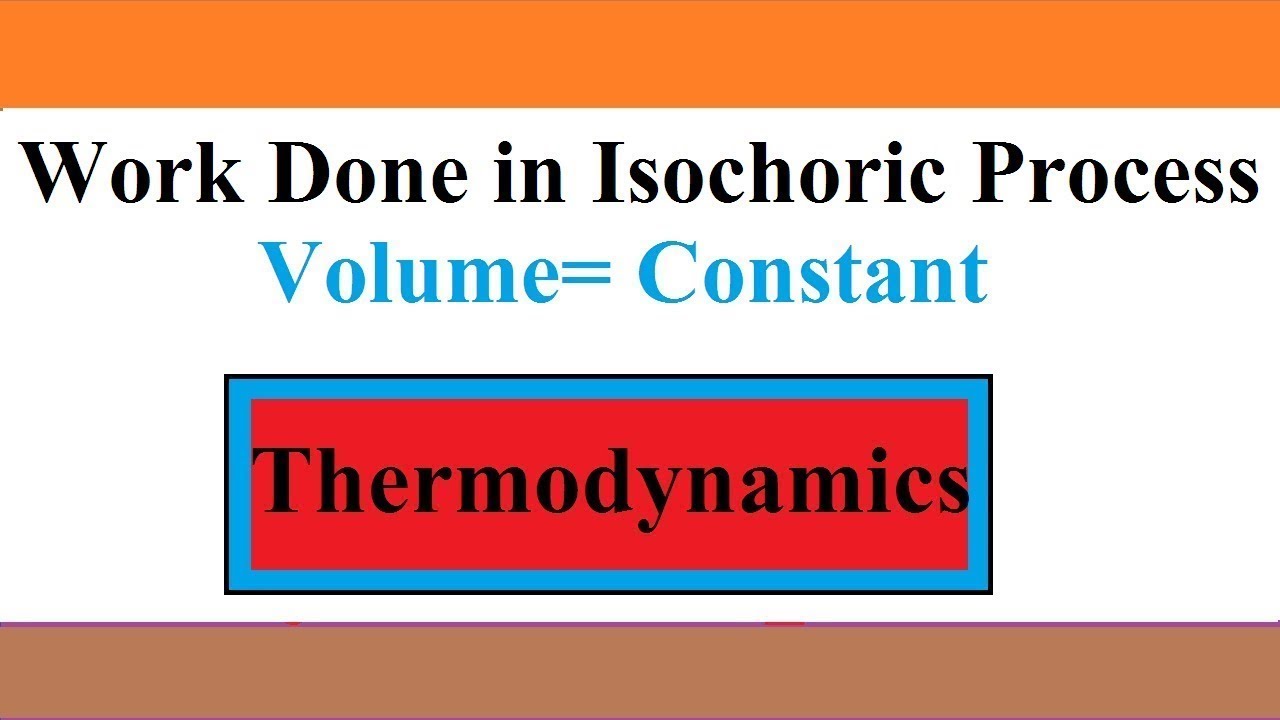 Isochoric Process or Constant Volume Process - YouTube