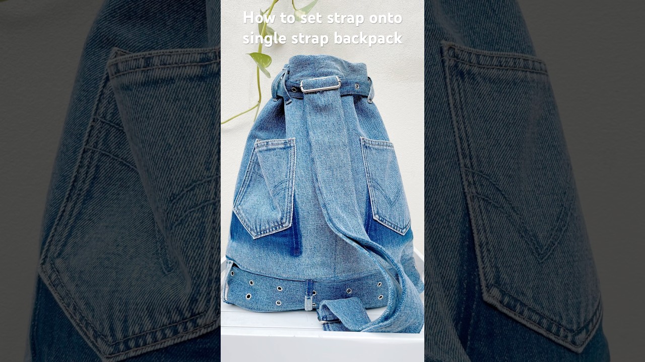 How to set strap onto single strap backpack#sewing #diy #sewingtutorial ...