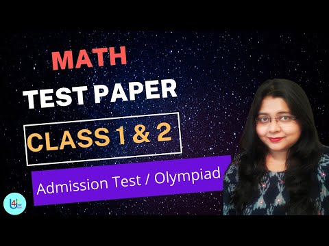 Class 1 & 2 Math Sample Test Paper II Admission Test II School Entrance ...