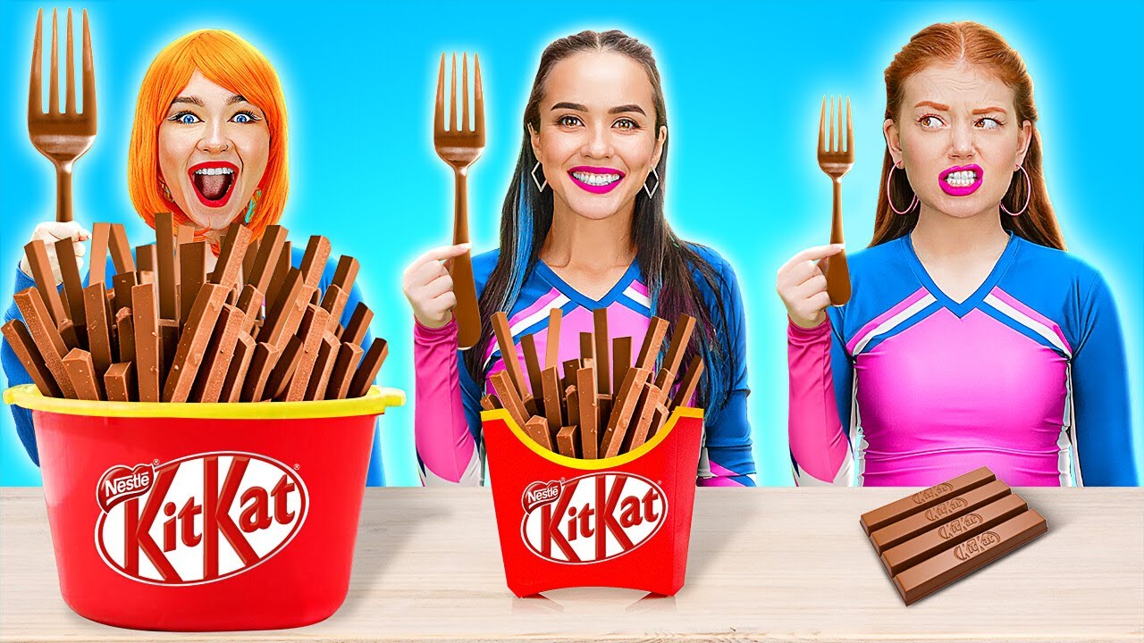Tantangan Makanan Besar vs Sedang vs Kecil! Mencoba Makanan Luar Biasa ...