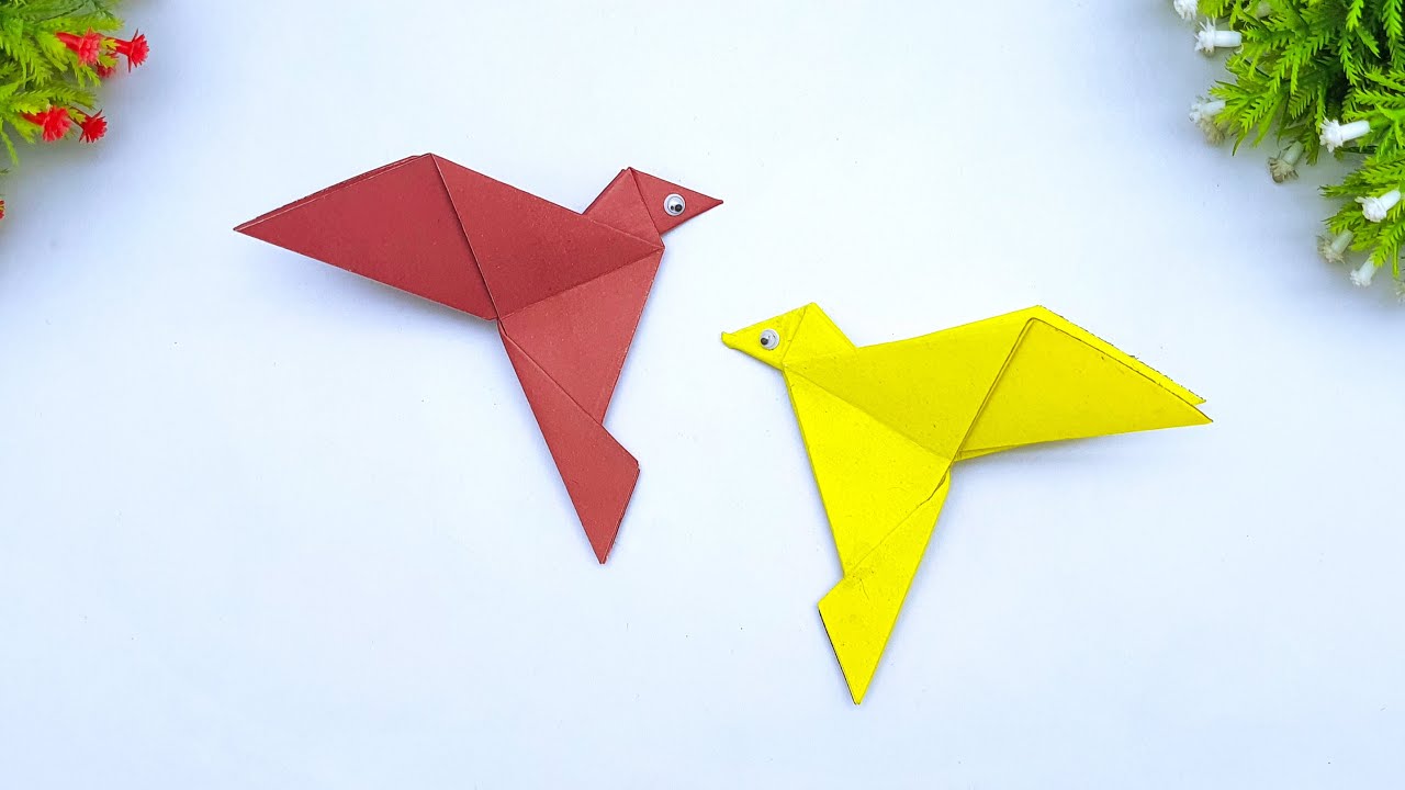 How To Make a Paper Bird Easy Paper Birds | Easy Origami Instructions ...