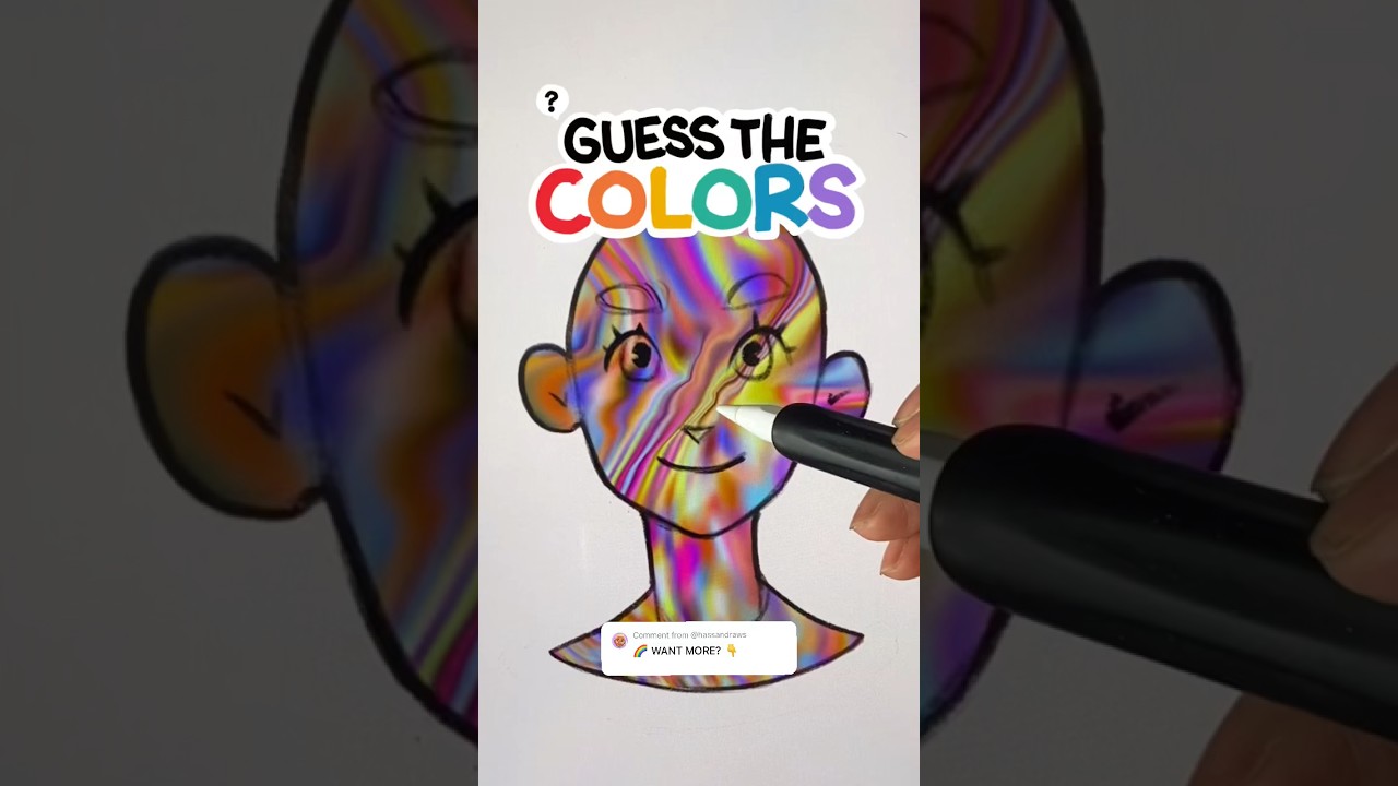 RANDOM Colors TRANSFORM My Drawing..? 😳🌈 #artchallenge #guessthecolor # ...