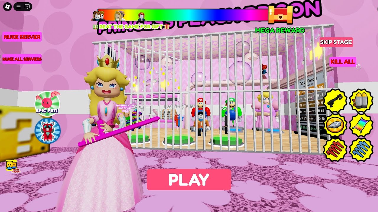 PRINCESS PEACH PRISON RUN (Obby) New Update - Roblox Walkthrough FULL ...