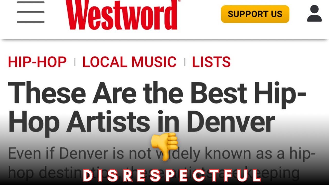 Westword disrespects Denver Hip-Hop - YouTube