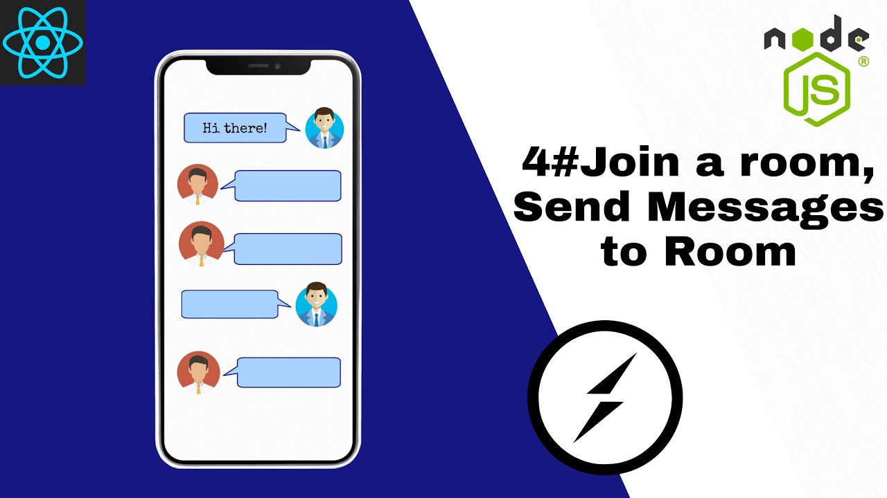 4#Real-time chat app || how to join room || send-receive message to ...